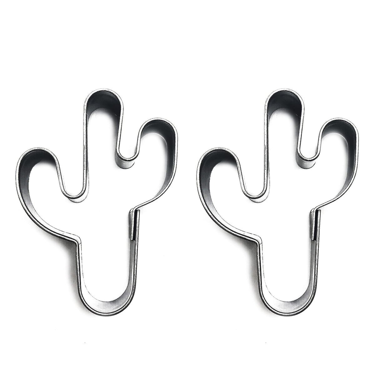 (2 Pack) Cactus Shape Cookie Cutters Stainless Steel Fondant Molds Cut ...