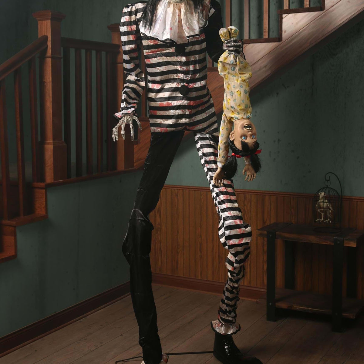 Fun Costumes 7FT Clown Animatronic Halloween Decoration, Moving Talkin ...