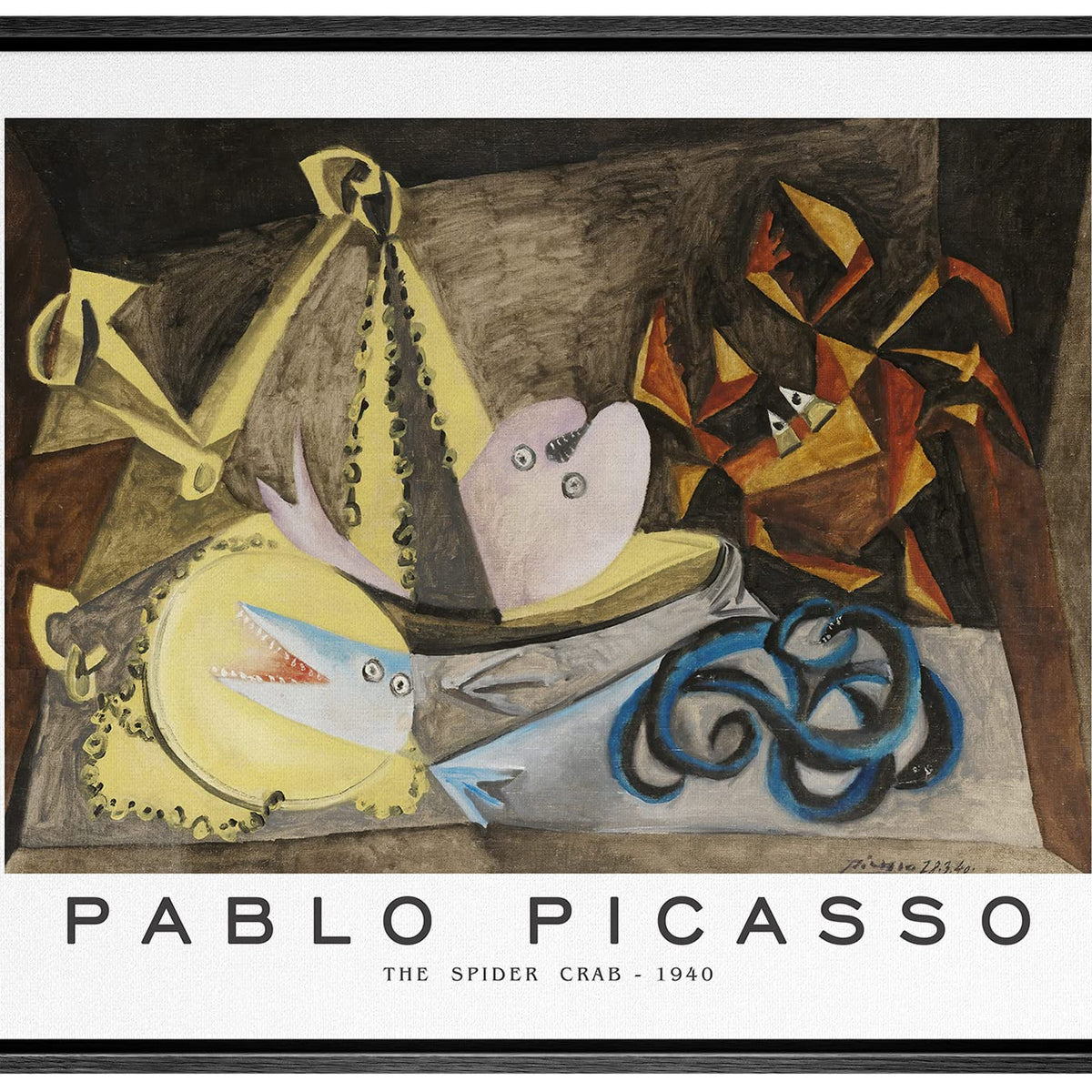 Idea4Wall Framed Canvas Print Wall Art The Spider Crab By Pablo Picass ...