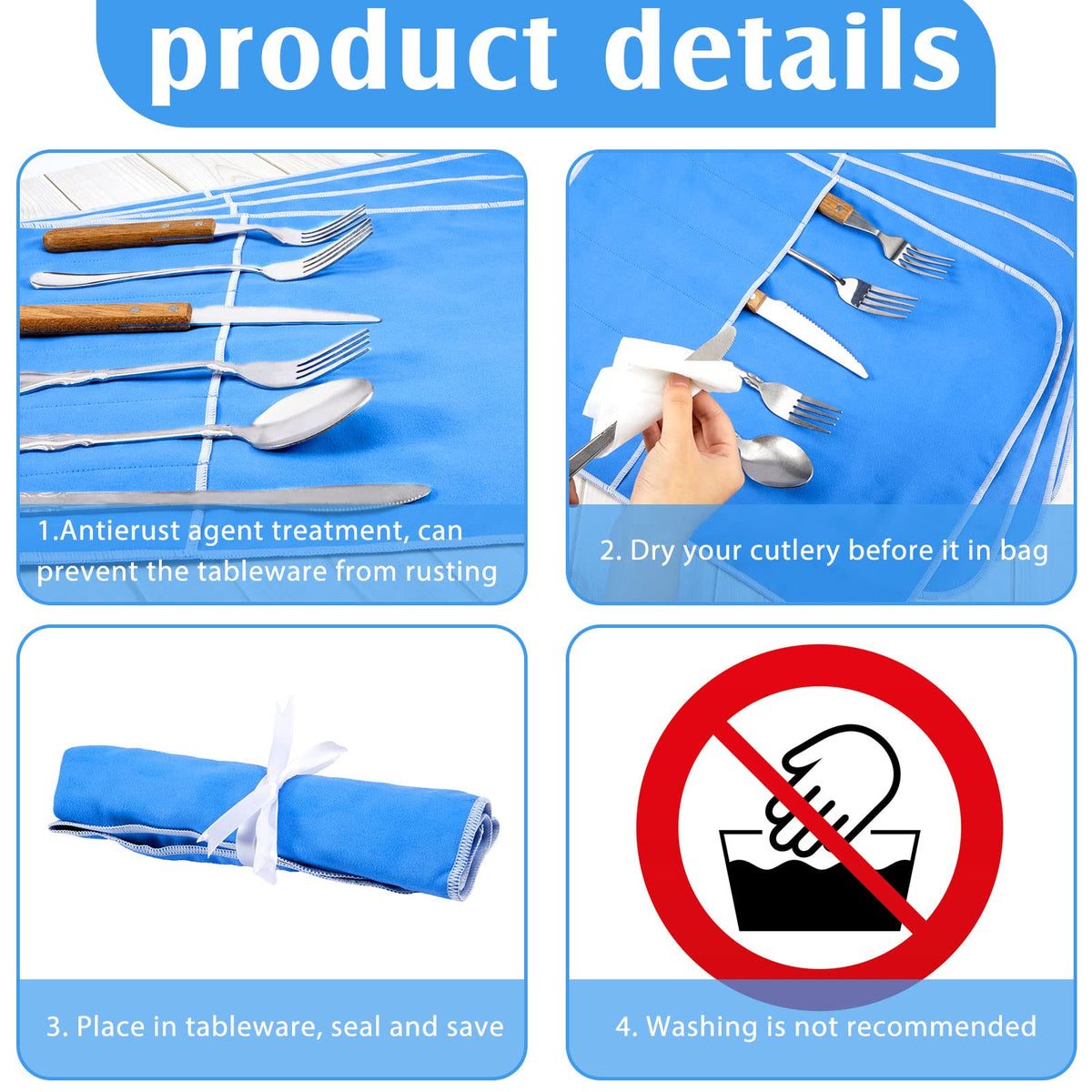 Silver Storage Bags Anti Tarnish Silver Protector Bags Blue Holder For ...