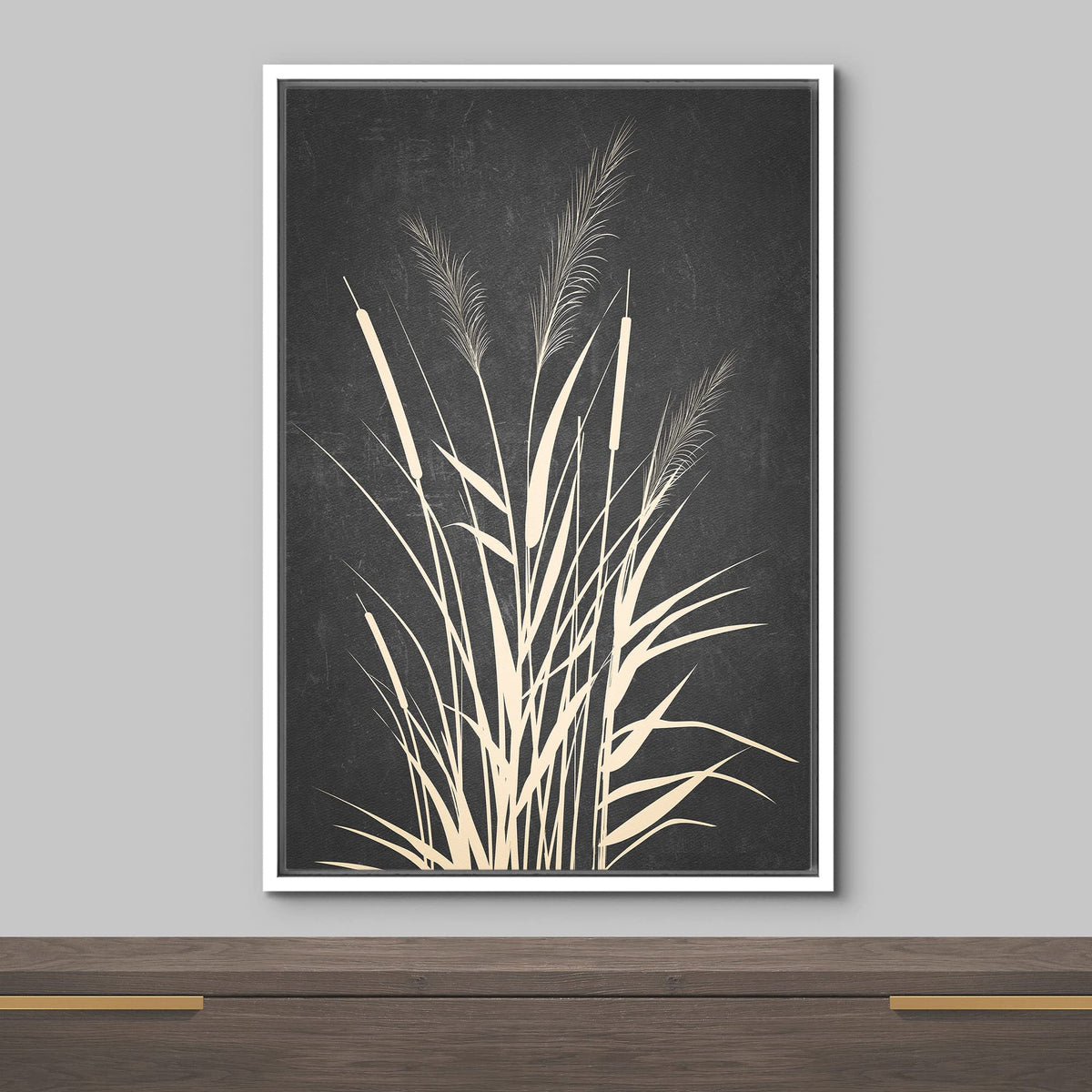 Wall26 Framed Canvas Print Wall Art Duotone Country Farm Wheat Field P ...