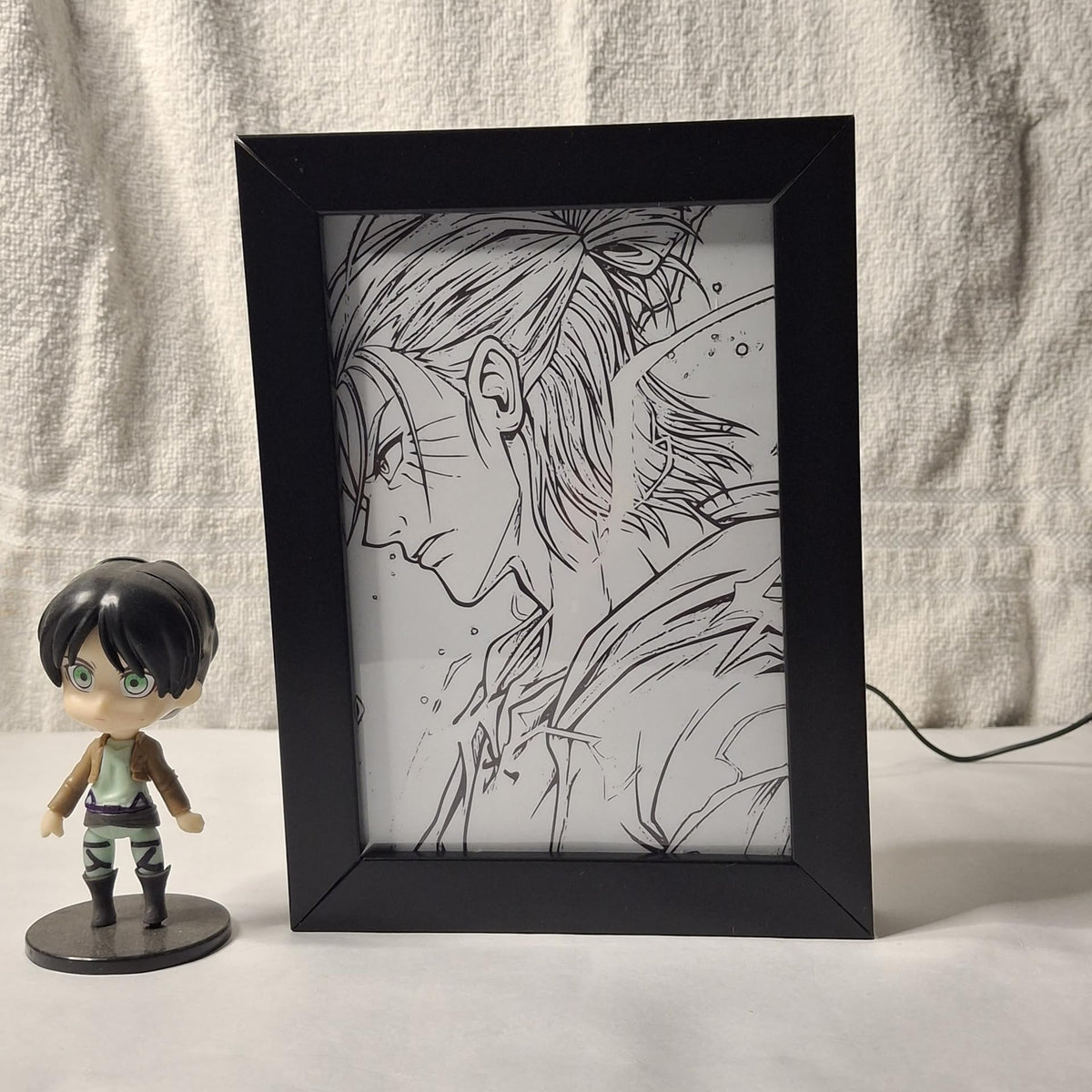 Nuvue Store Eren Yeager - Attack On Titan - Light Painting Bingkai Glo ...