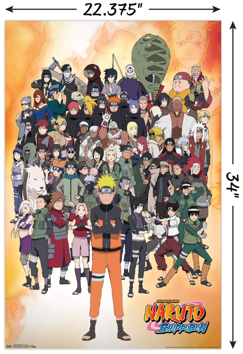 Trends International Naruto Shippuden - Group Wall Poster, 22.375'' X ...