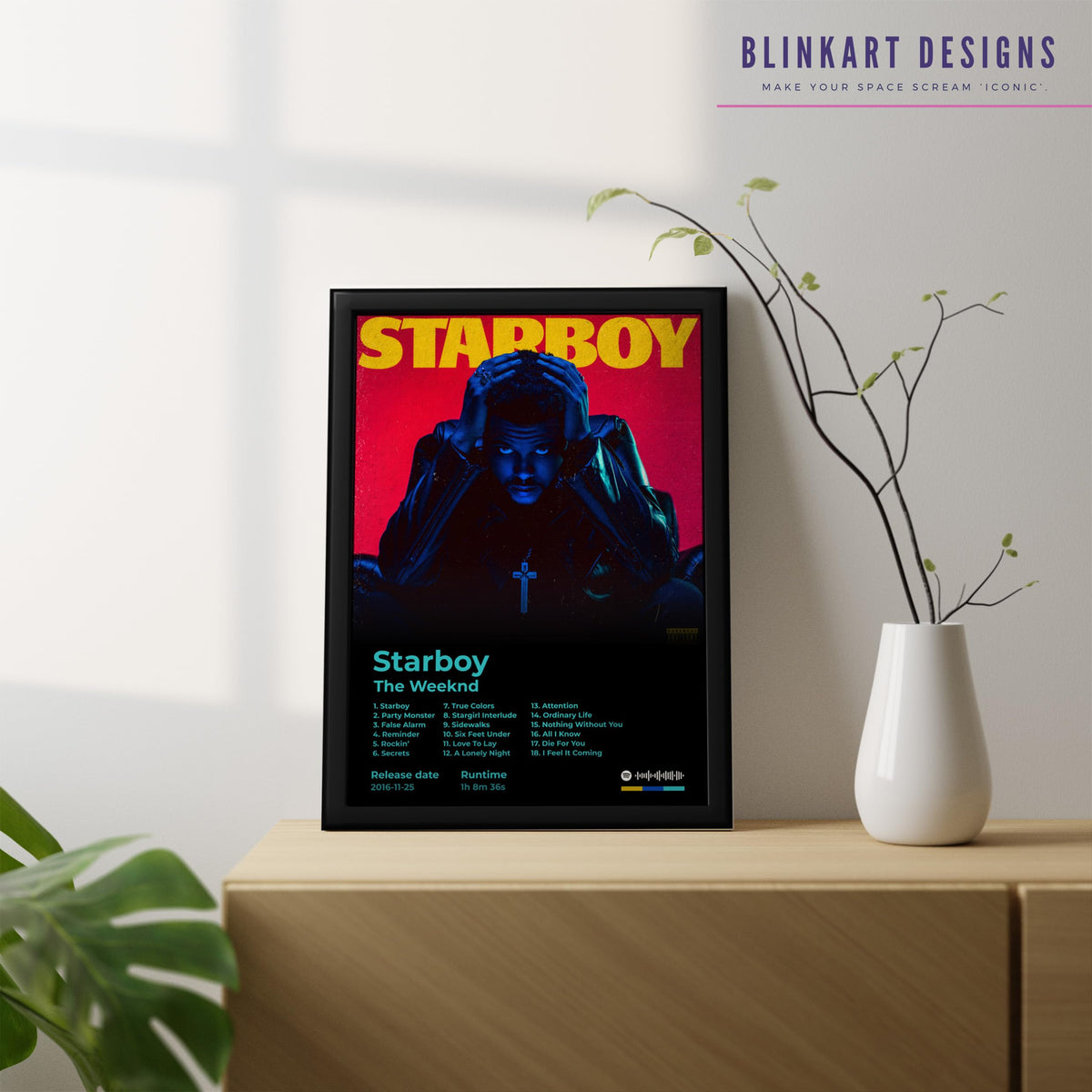 Blinkart The Weekend(Star Boy)Music Album Songs Hanging Photo Frame Po ...