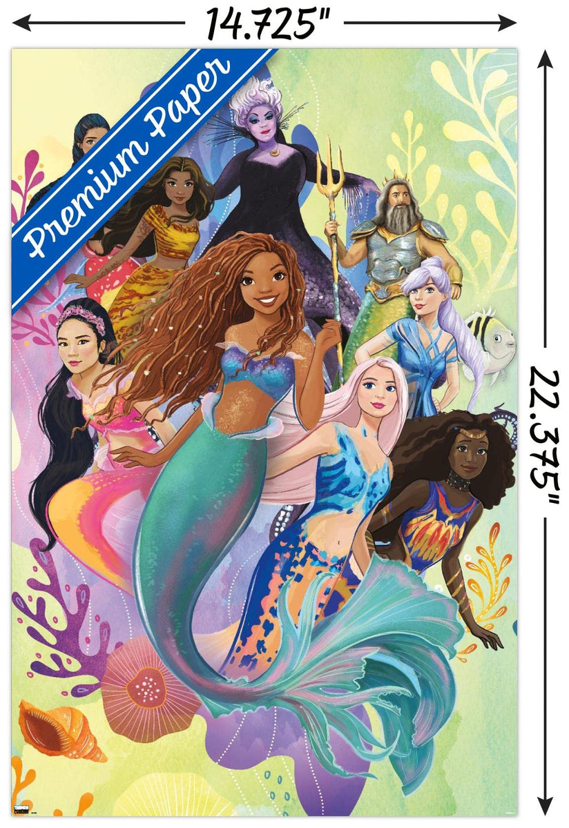 Trends International Disney Little Mermaid - Group Wall Poster, 14.72 ...