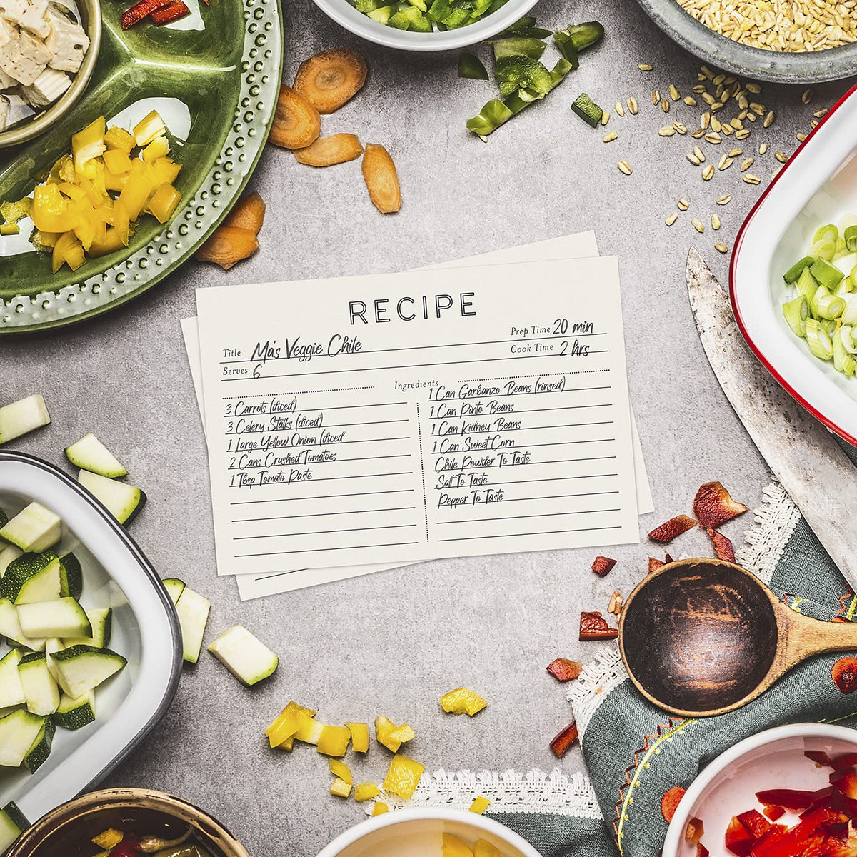 Jot & Mark Recipe Cards 3x5 Inches Blank Double Sided 50 Count (Modern ...