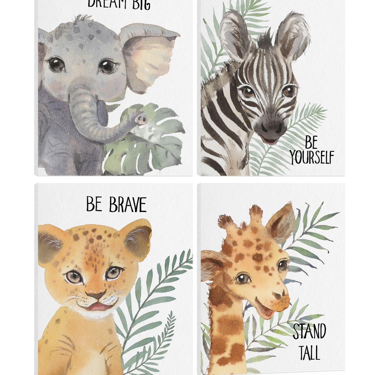 Safari Animal Nursery Wall Decor: Jungle Animal Print For Baby Boy Gir ...