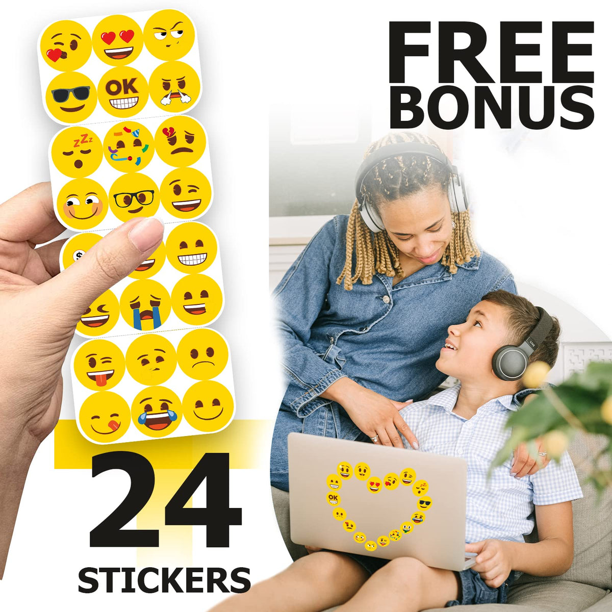 M MORCART Emoji Magnets - 54 Pcs Decorative Fridge Magnets, Cute & Fun ...