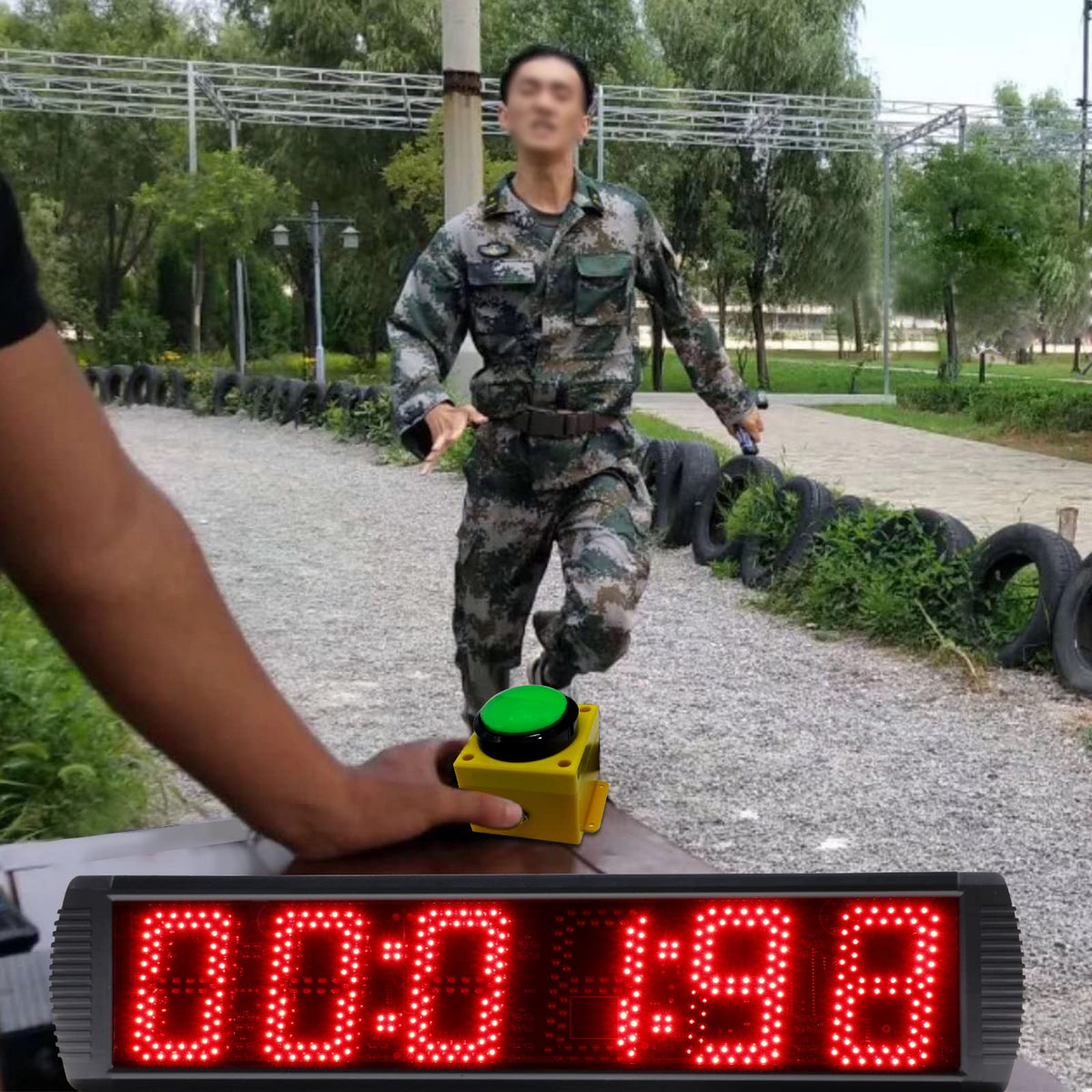 Ganxin 5 Inch 6-Digit Led Race Timing Clock, Running Event Gym Timer C ...