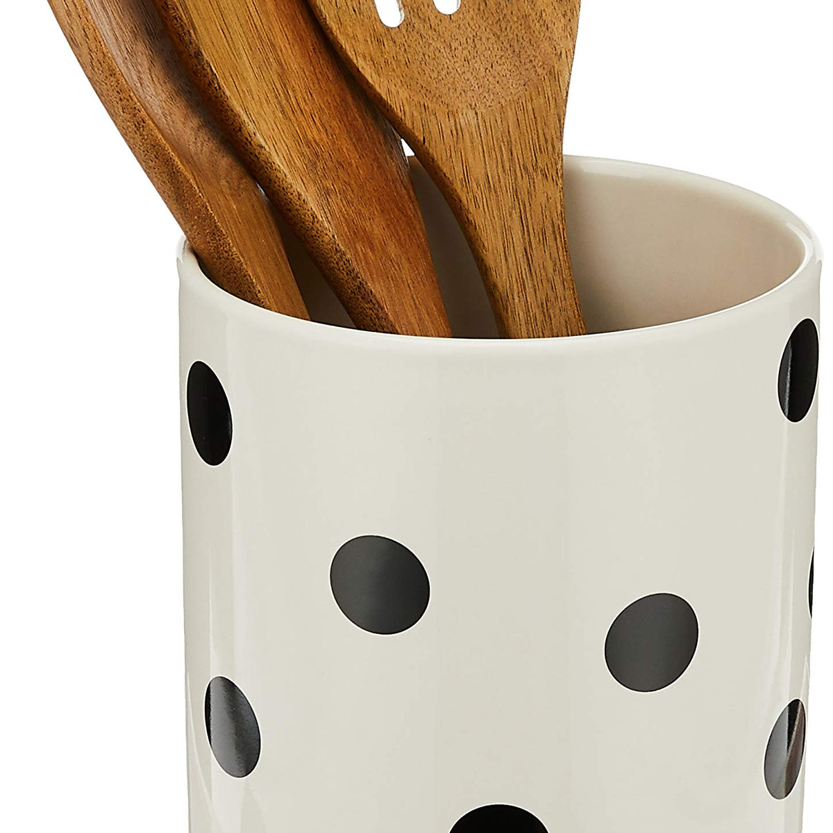 Kate Spade New York Deco Dot 4-piece Utensil Holder Set 3.9 LB White ...