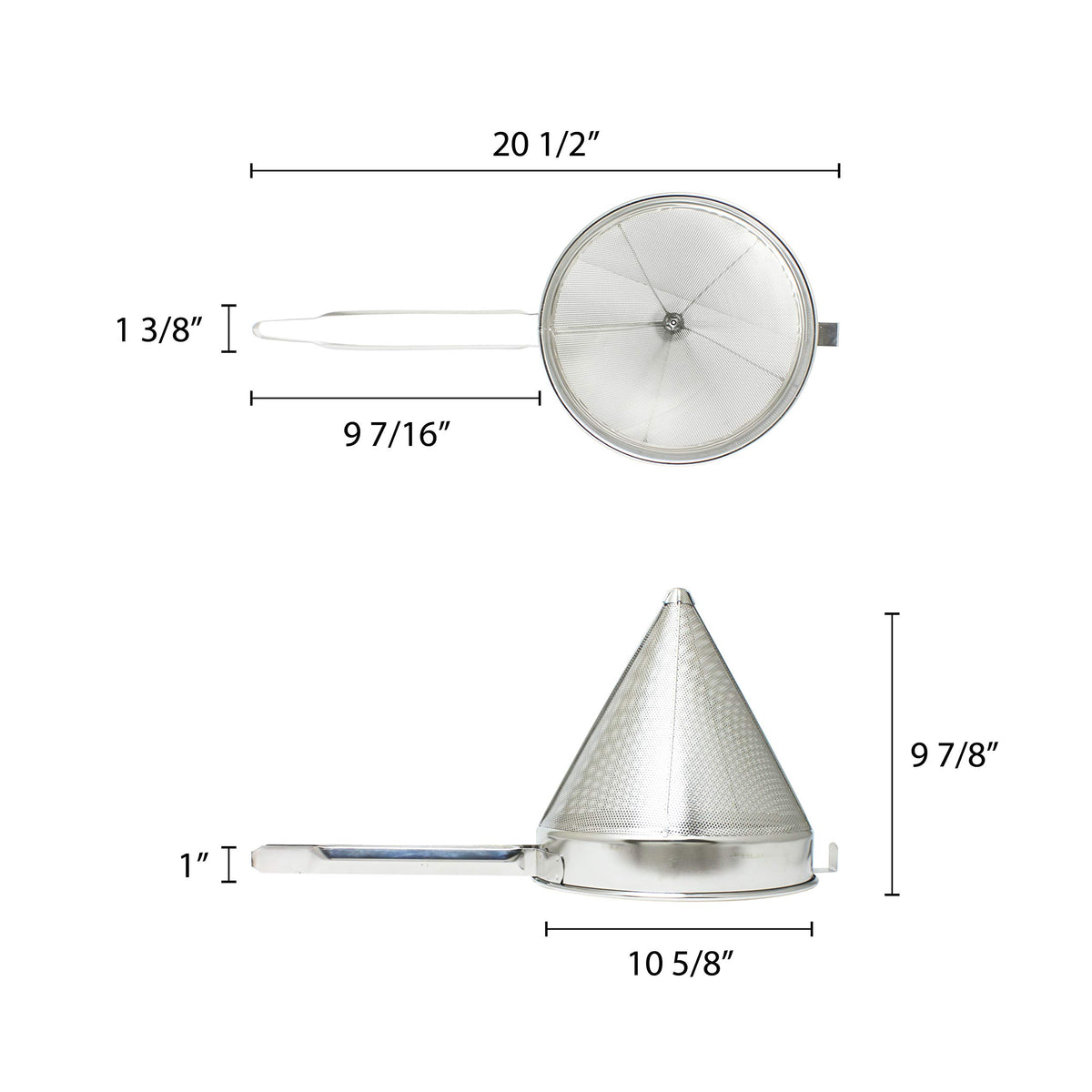 Excellant 10'' China Cap Fine Mesh, Stainless Steel – Homenkitchenshop