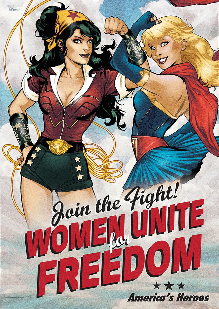 Mightyprint Dc Comics - Bombshell America'S Heroes - Justice League ...