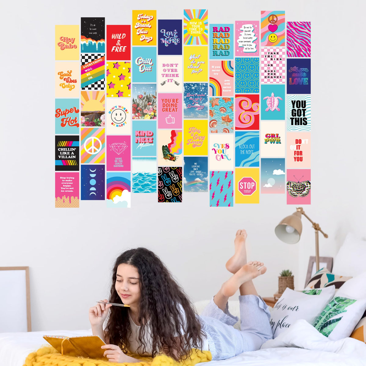 Artivo Bright Indie Collage Kit Aesthetic Pictures, 50 Set 4X6 Inch, C ...