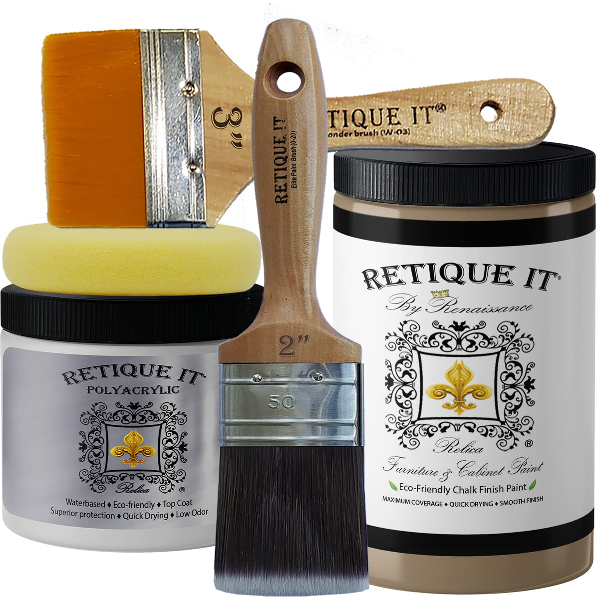 Retique It Chalk Furniture Paint By Renaissance Diy, 6 Piece Set, 12 F ...