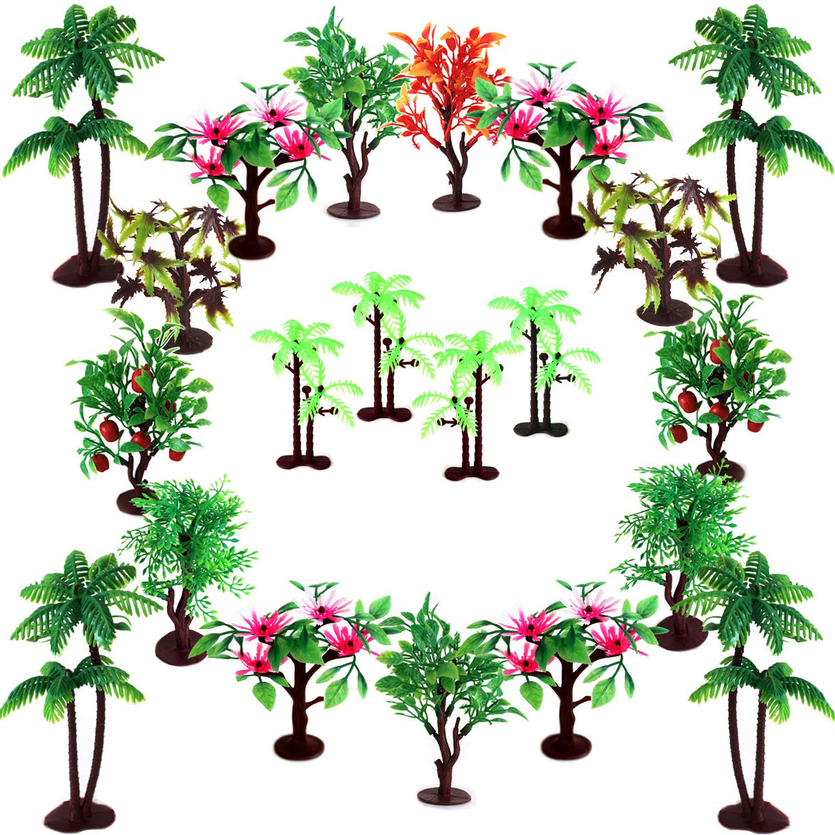 Upgrade Trees Cake Decorations OrgMemory Model Trees with Bases (19pcs ...