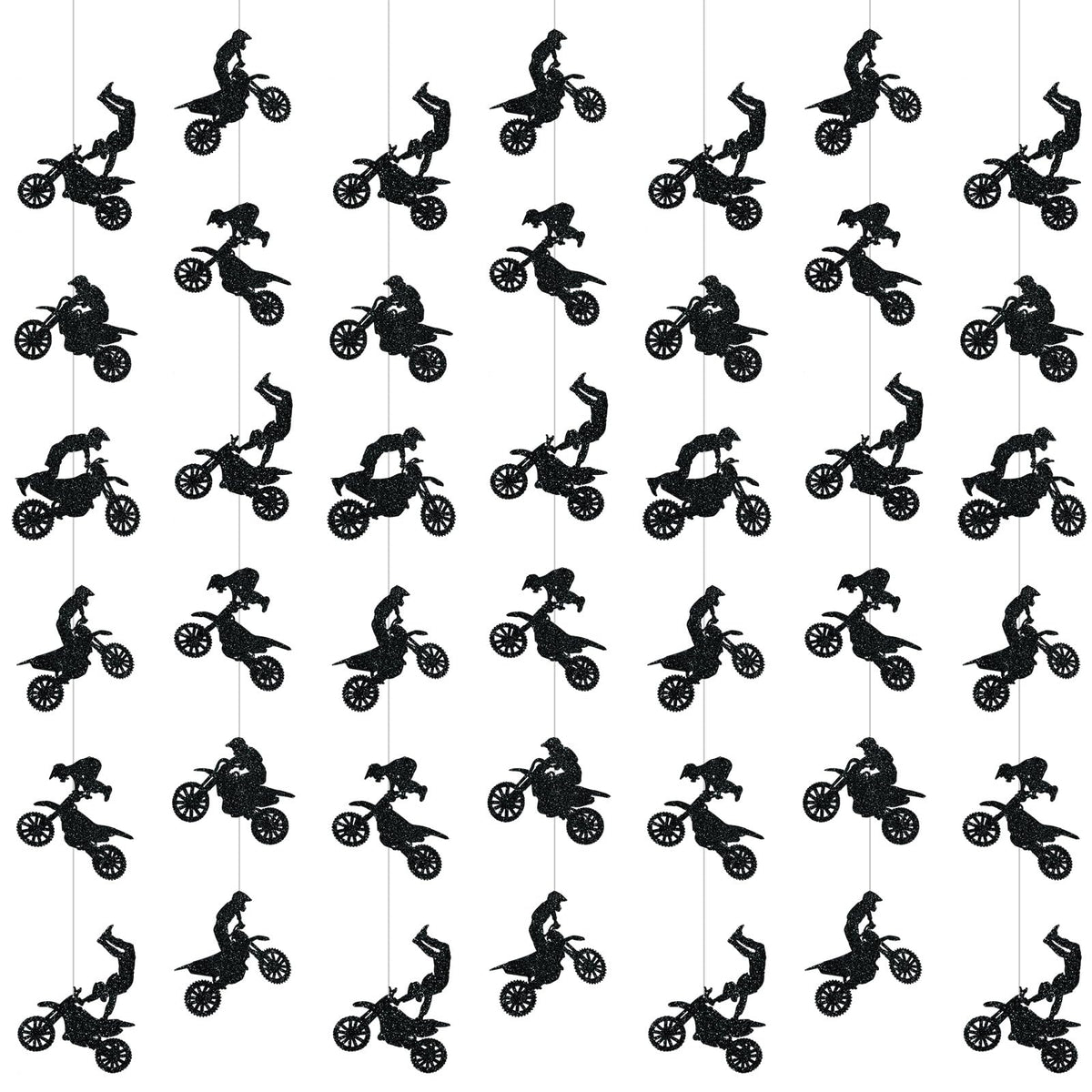 Pajean 8 Pcs Dirt Bike Birthday Party Decorations Motorcycle Garland B ...
