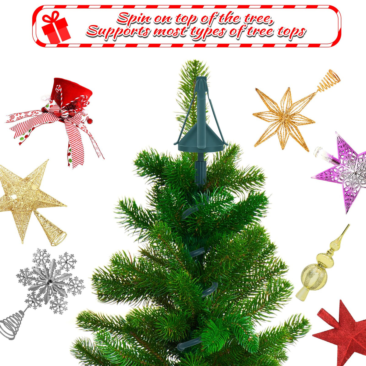 Christmas Tree Topper Holder Twist on Universal Tree Topper Stabilizer ...