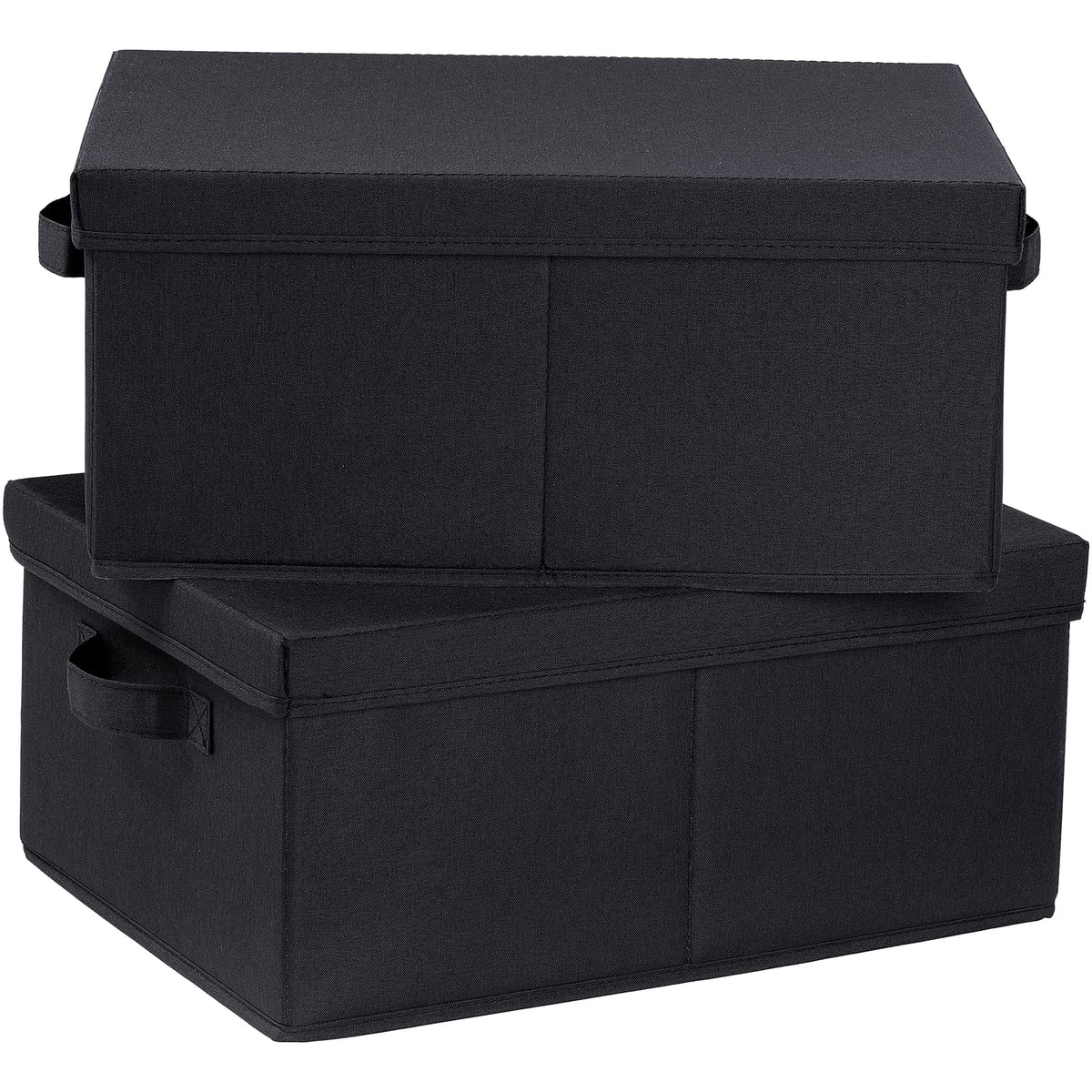 HOONEX Storage Bins with Lids for Organizing Pack of 2 Storage Boxes w ...