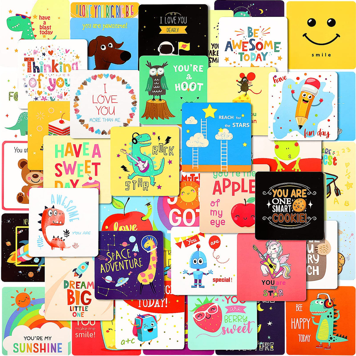Teling 120 Pieces Lunch Box Notes For Kids Cute Lunchbox Notes For Kin ...