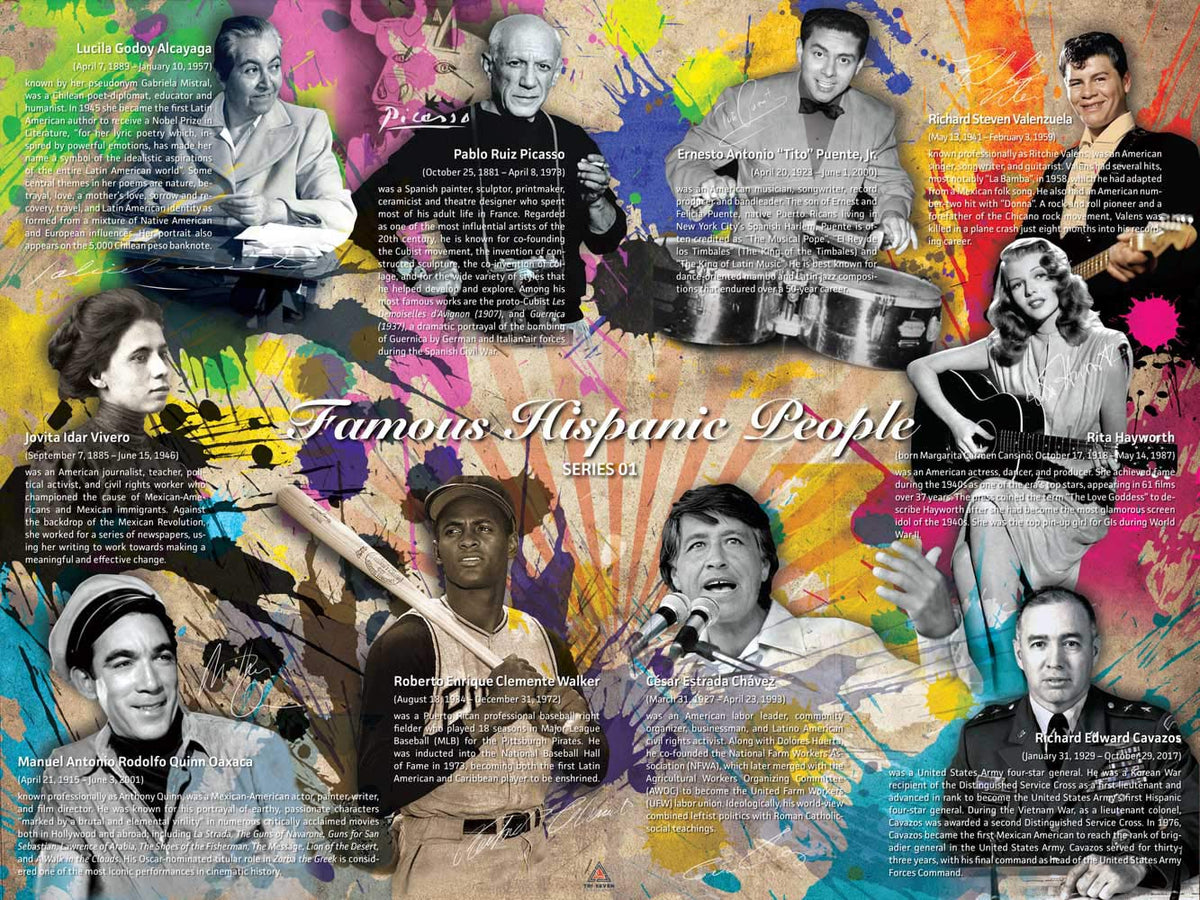 777 Tri-Seven Entertainment Famous Hispanic People Poster Series 01, 2 ...