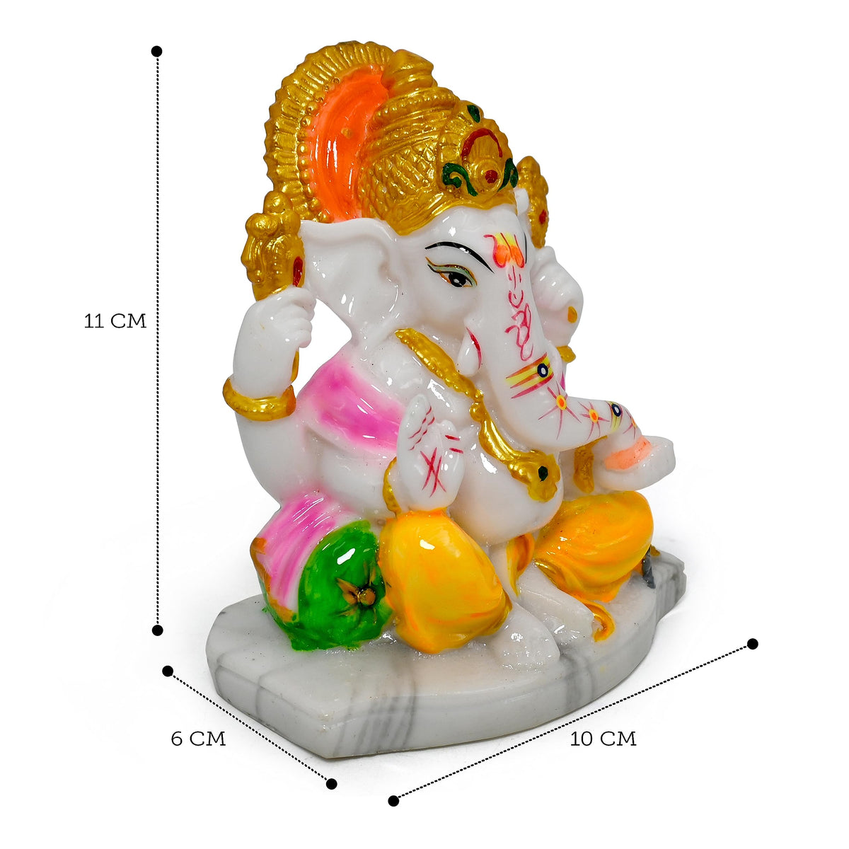 TRILOK IDOLS Ganesha Idol Handmade Marble Dust | Vinayaka Statue | Gan ...