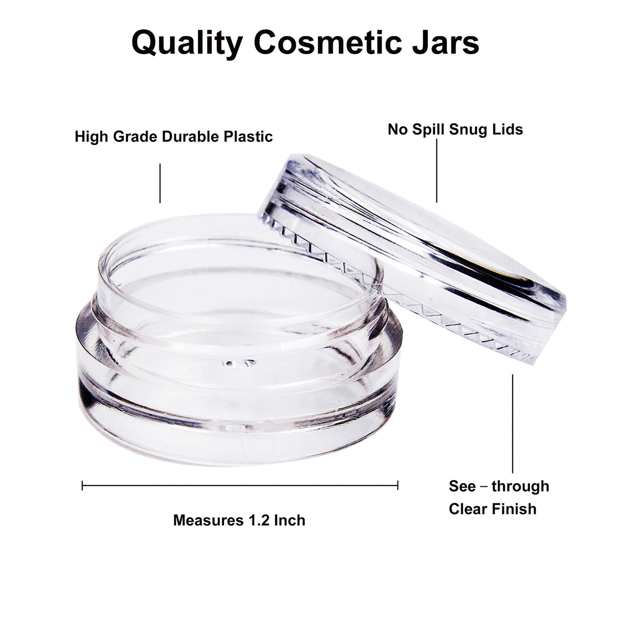 Youngever 140 Pcs Empty Plastic Cosmetic Samples Containers, 80 Pack 5 ...