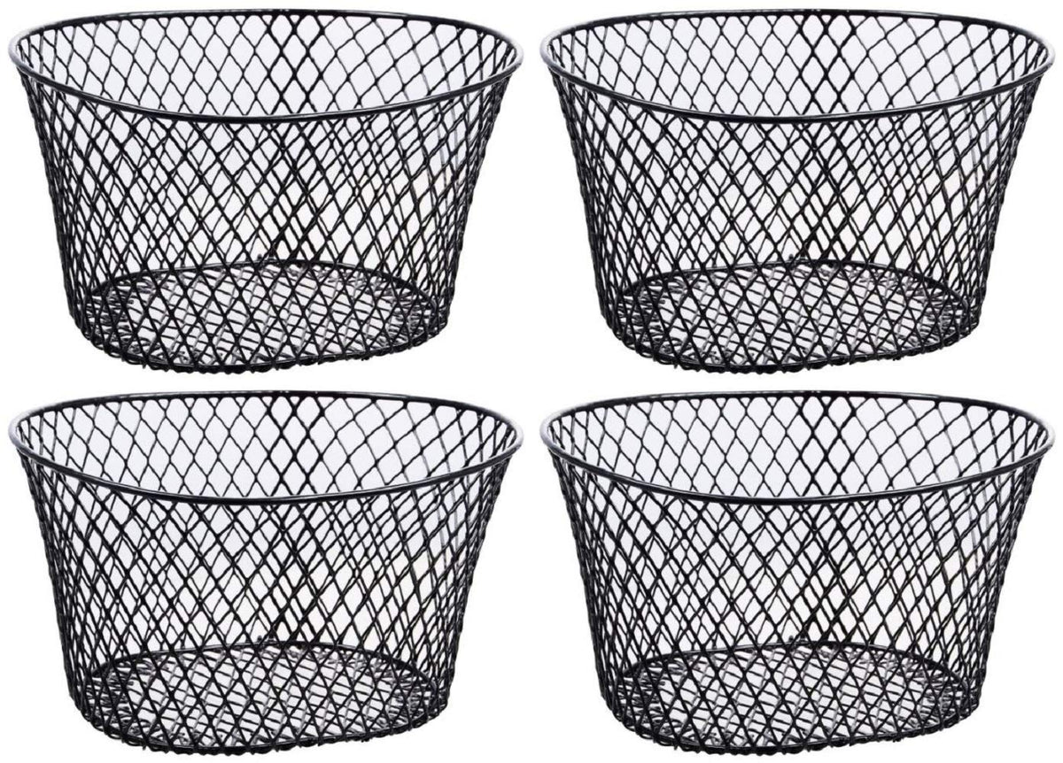 Small Metal Rectangular, Oval And Round Wire Baskets With Or Without H ...