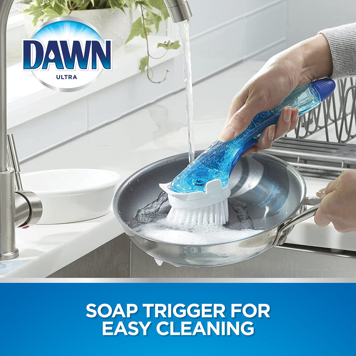 Dawn No- Drip Fillable Dish Brush, Clear – Homenkitchenshop