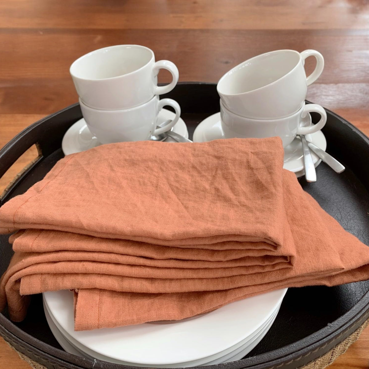 Linen Napkins -100% French Flax - Stonewashed Pure Linen Cloth Napkins ...