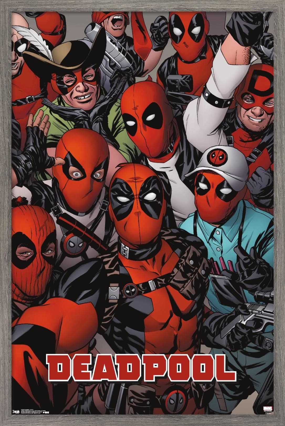 Trends International Marvel Comics Deadpool - Faces Wall Poster, 22.4L ...