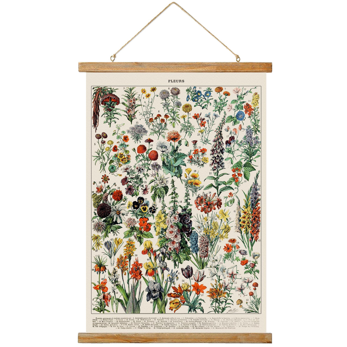 Ovfovy Vintage Flower Poster, Rustic Room Aesthetic, Retro Wall Art Pr ...