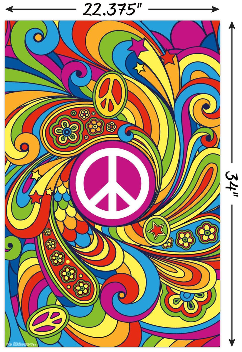 Trends International Peace Sign Wall Poster, 22.375'' X 34'', Poster ...