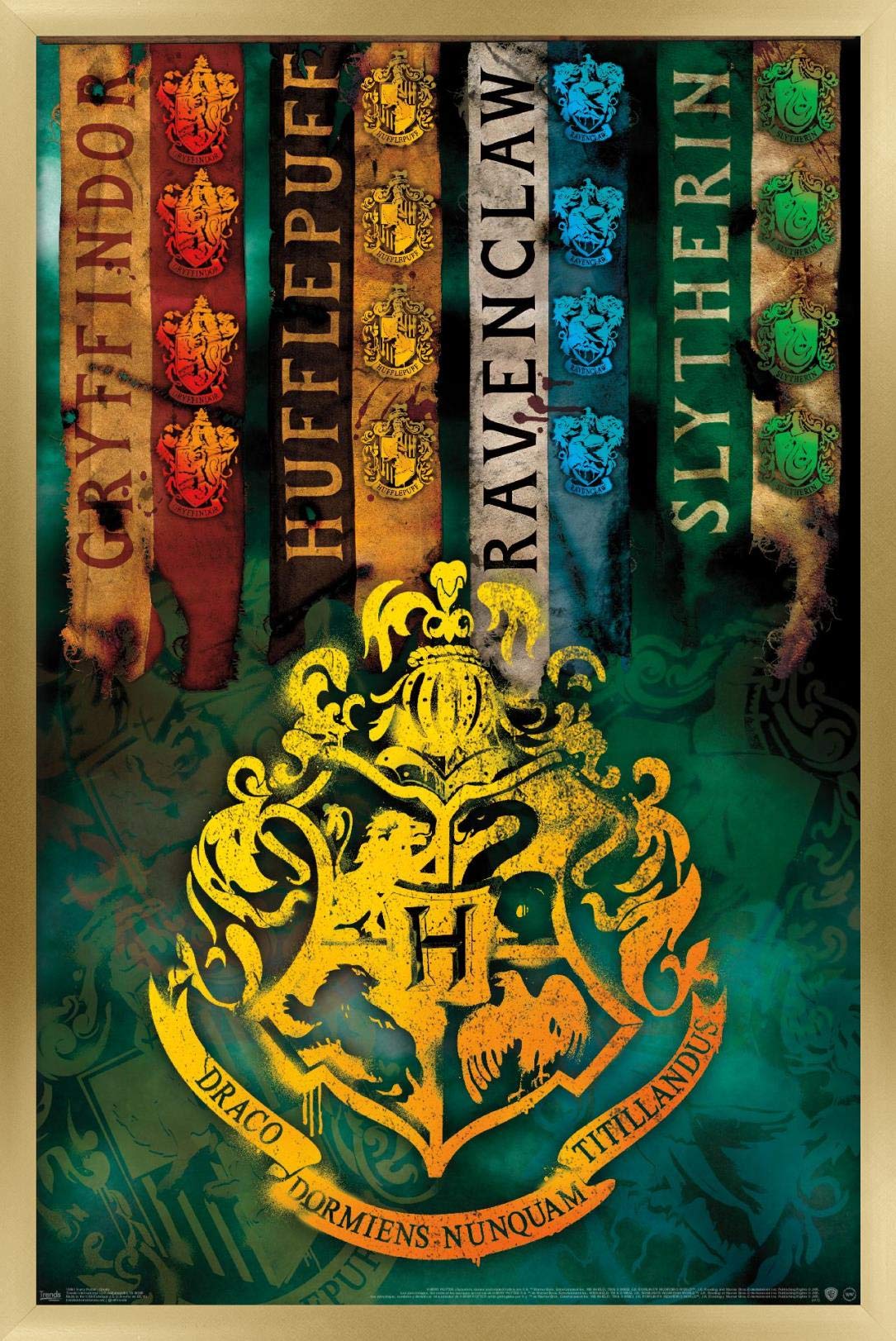Trends International The Wizarding World: Harry Potter - House Crests ...