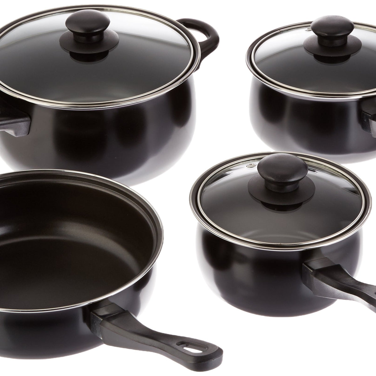 Gibson Home Chef Du Jour 7-Piece Cookware Set, Black (93586675M ...