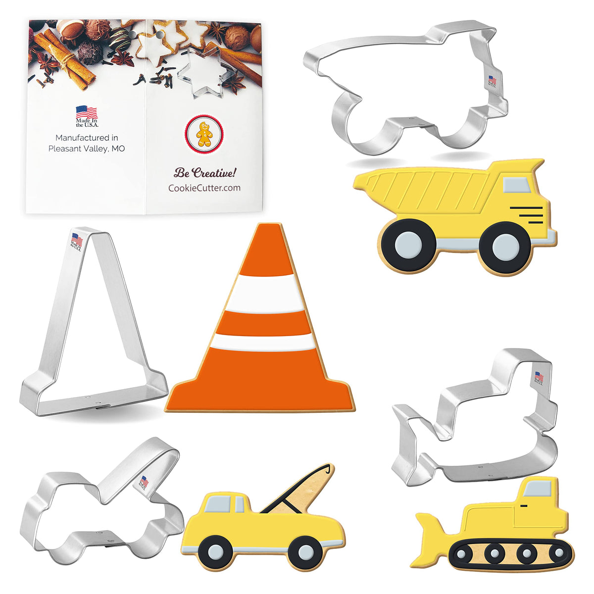 Foose Cookie Cutter 4 Piece Construction Set Bulldozer, Dump Truck, To ...