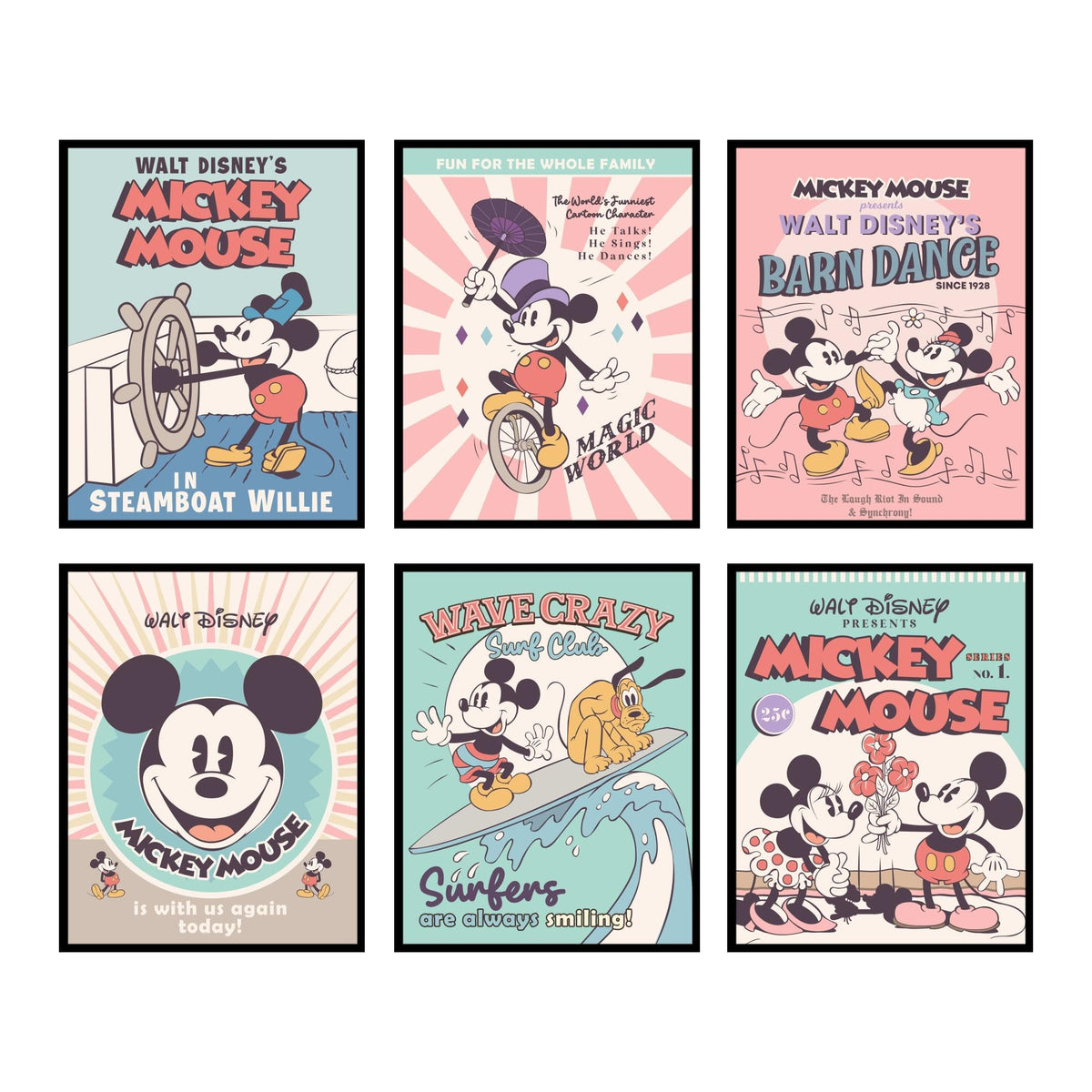 Bigwig Prints Mickey Mouse Wall Decor - Mickey Mouse Decor, Mickey Mou ...