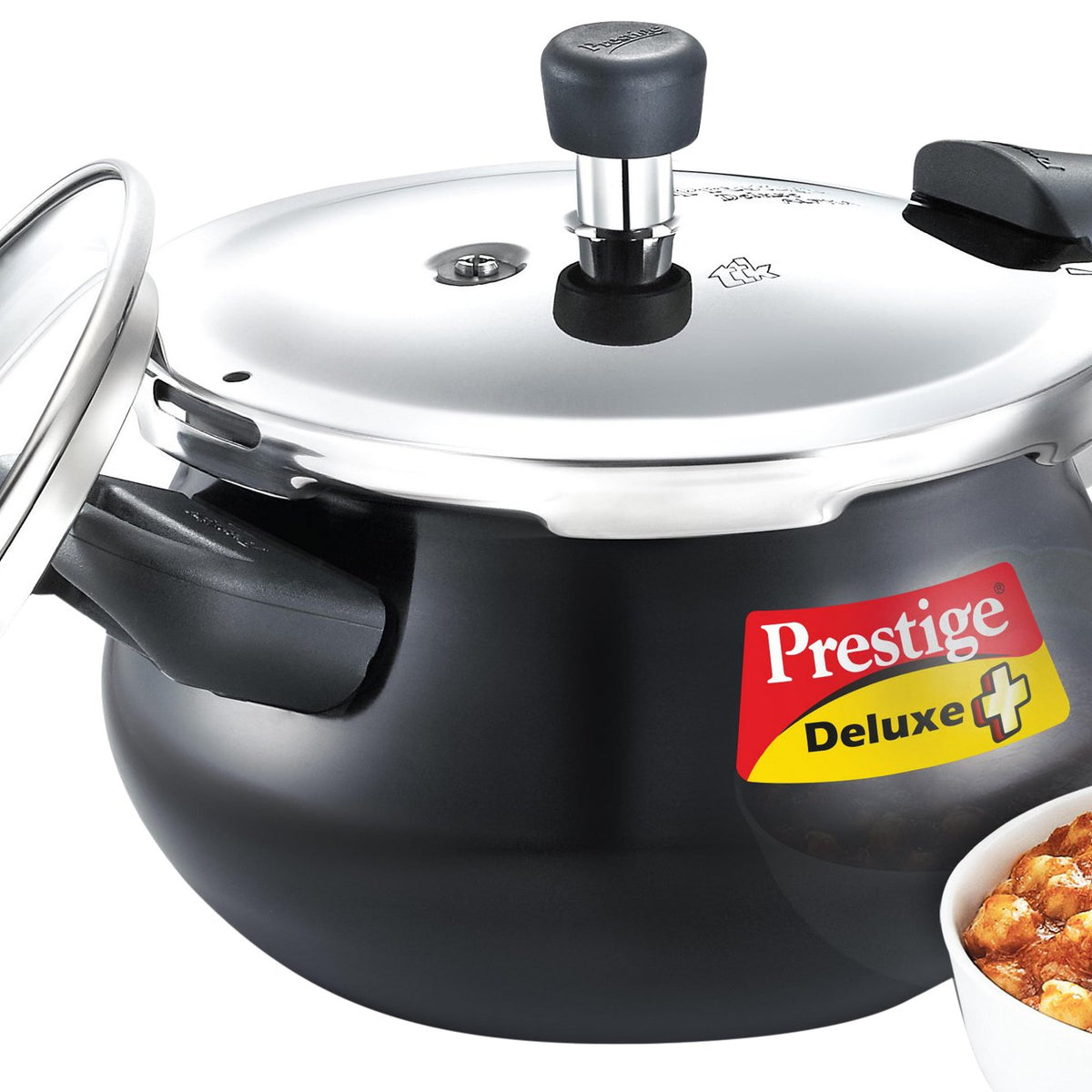 Prestige Deluxe Duo Plus Induction Base Hard Anodised Pressure Cooker ...