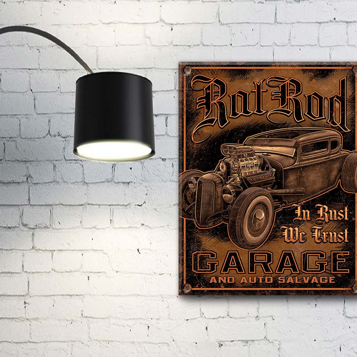 Desperate Enterprises Rat Rod Garage Tin Sign - Nostalgic Vintage Meta ...