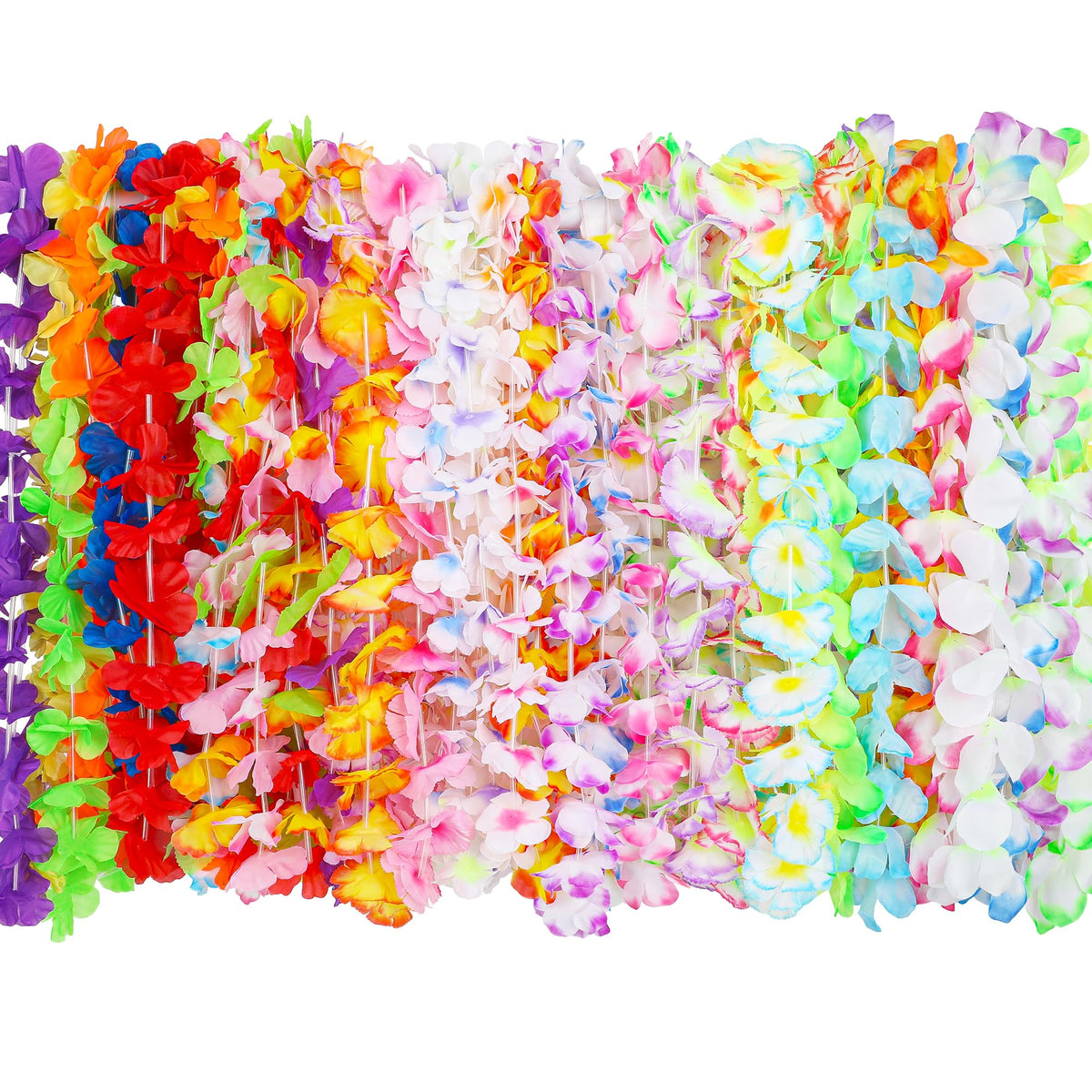 50PCS Hawaiian Leis, Leis for Luau Party Decor, Hawaiian Leis Colorful ...