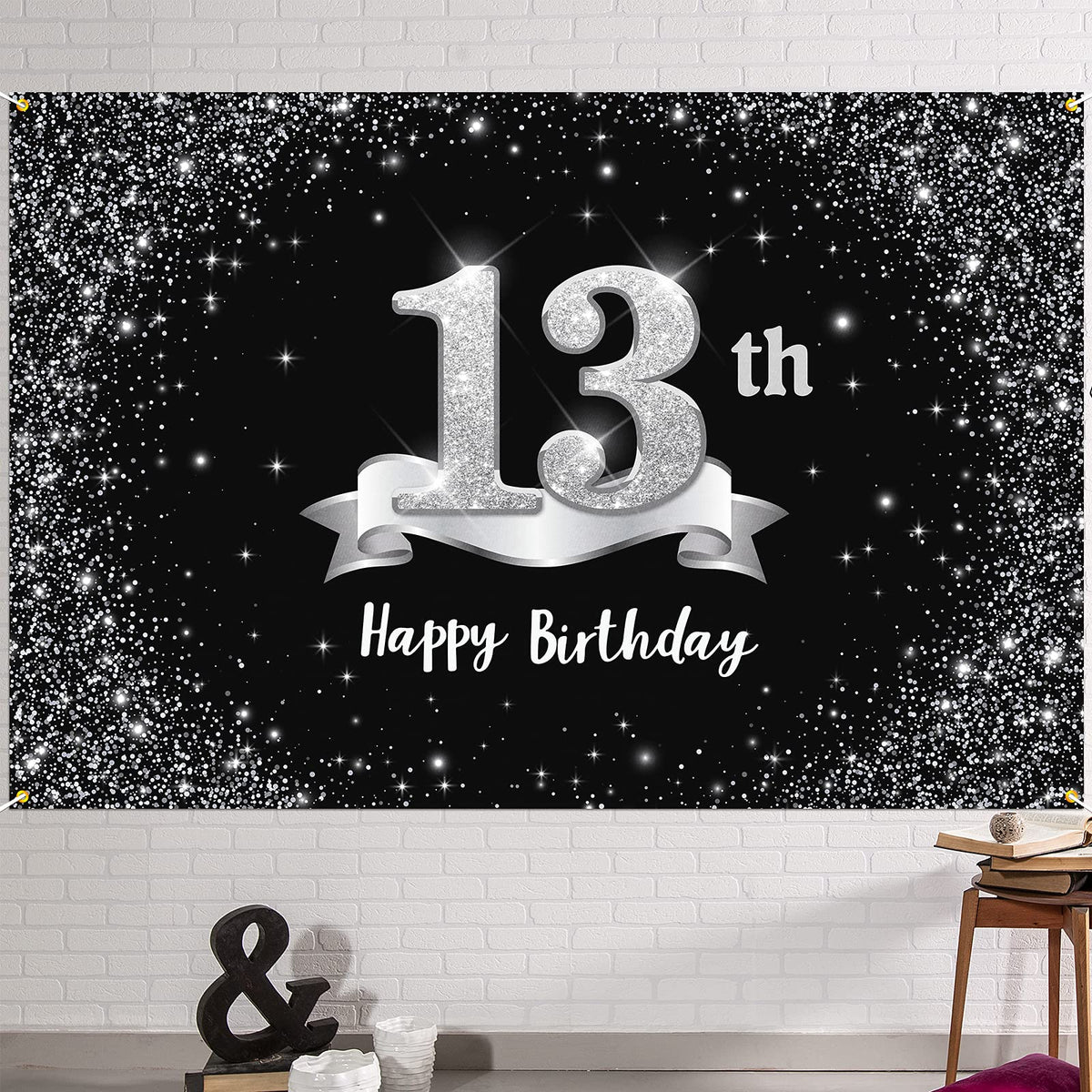 Hamigar 6X4Ft Happy 17Th Birthday Banner Backdrop - 17 Years Old Birth ...
