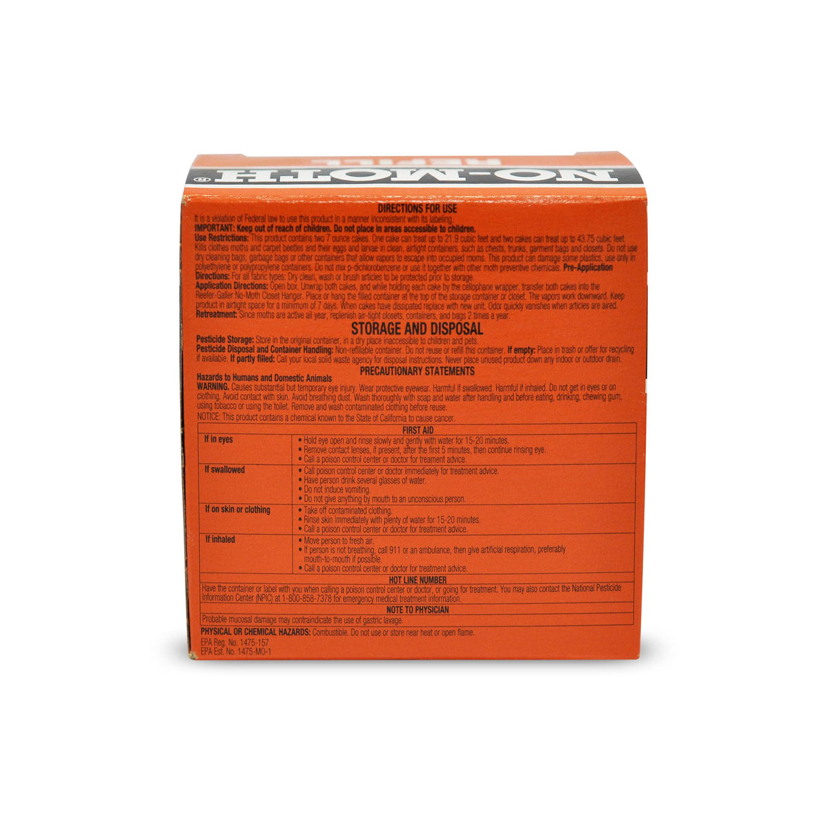 Reefer-Galler No-Moth Closet Hanger Refills - Moth Cakes For Hanger St ...