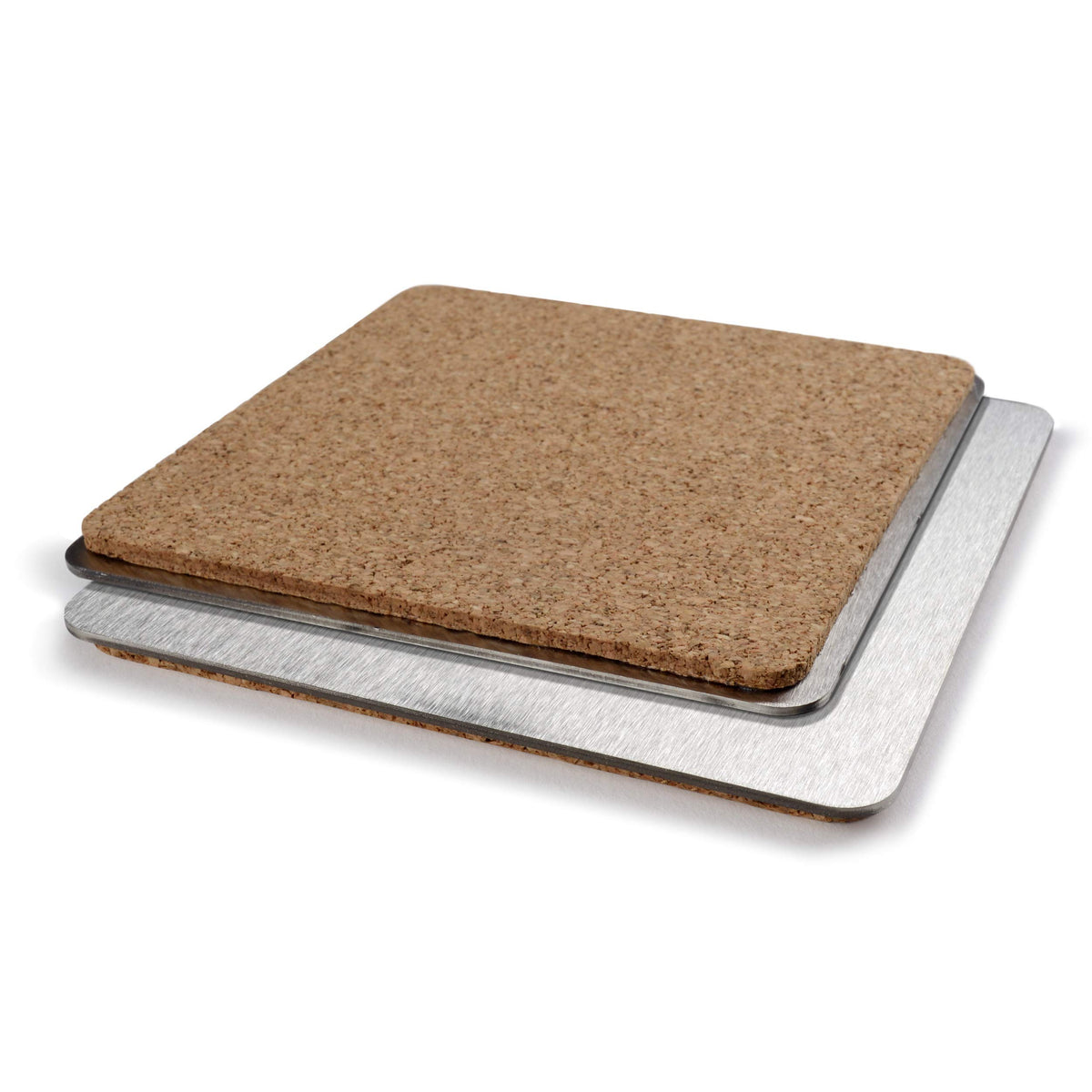 YouTheFan 4-Piece Coaster Set Stainless Steel 4'' x 4'' – Homenkitchenshop