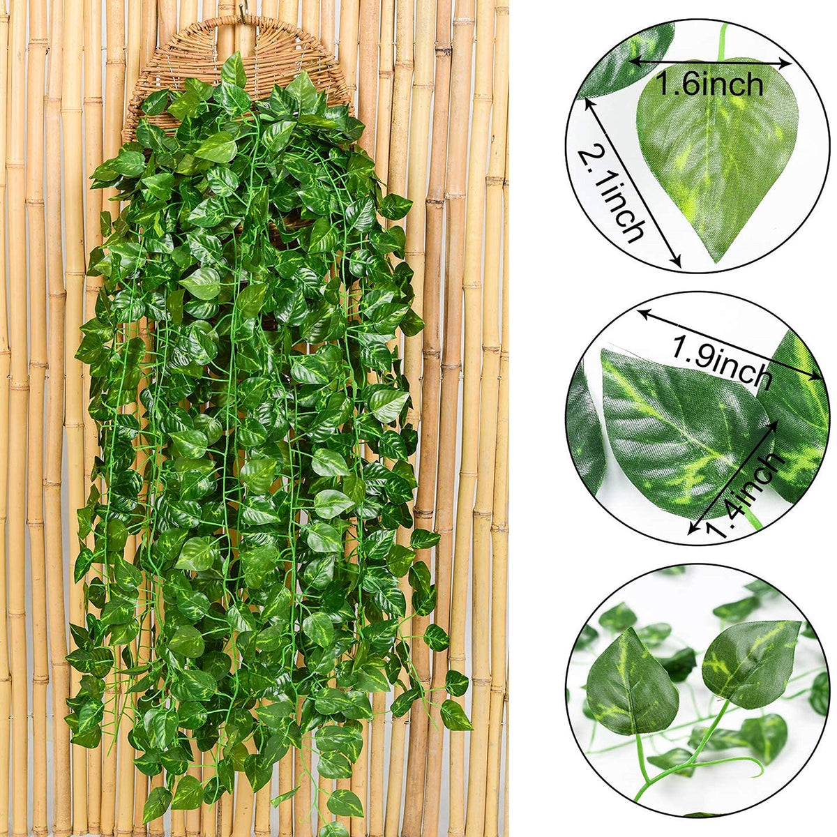Tdas Artificial Ivy Garlands Leaves Greenery Hanging Vine Creeper Plan ...