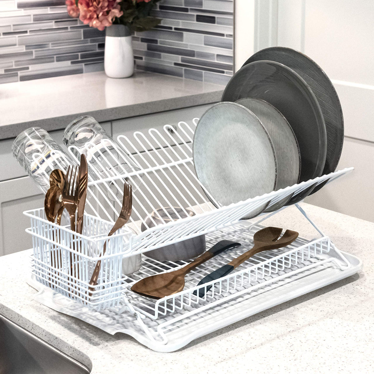 Better Houseware Drain Boards For Kitchen Counter White Dish Drain Boa ...