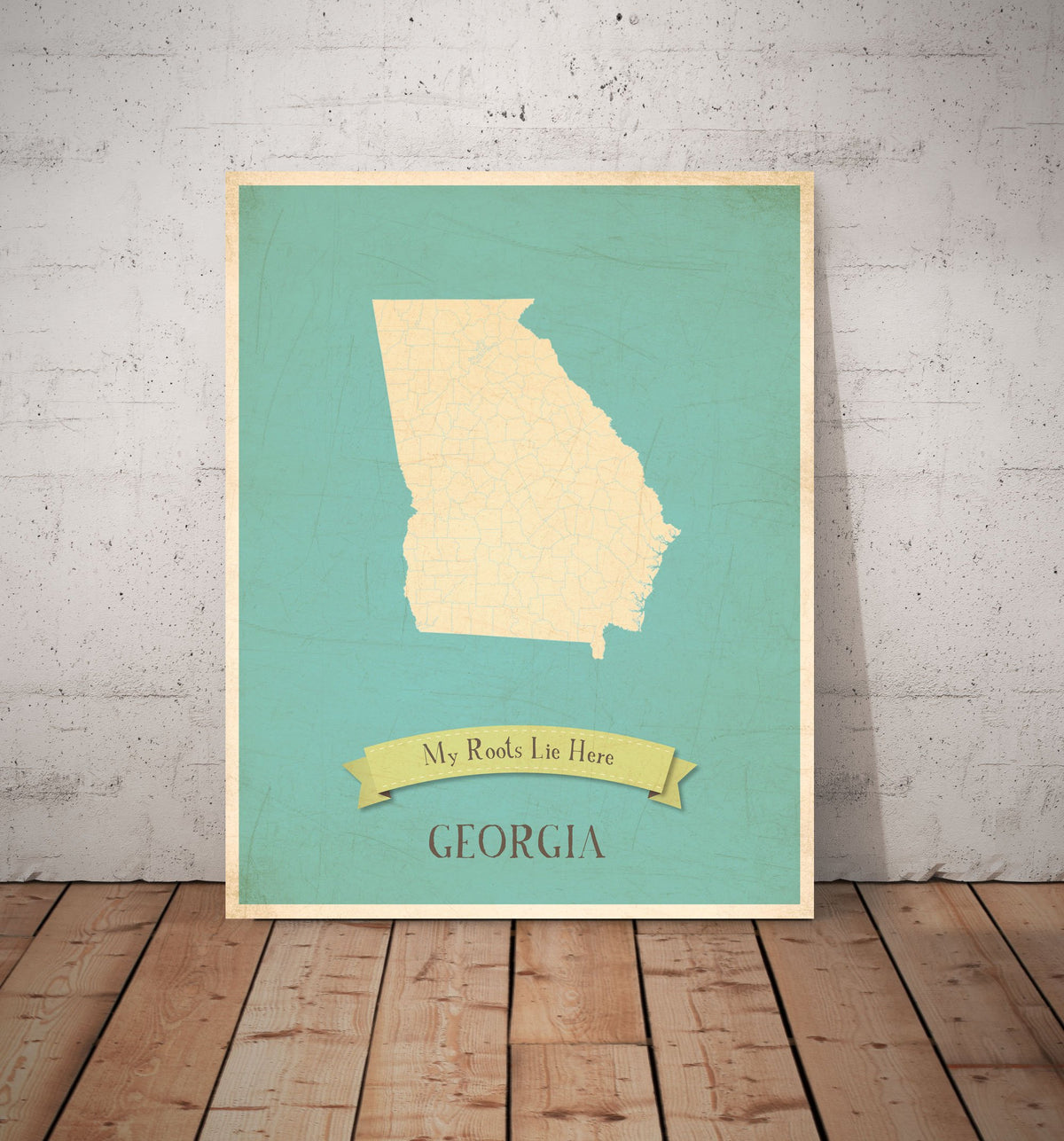 Nursery Decor, My Roots Georgia Personalized Wall Map 11X14, Kid'S Geo ...