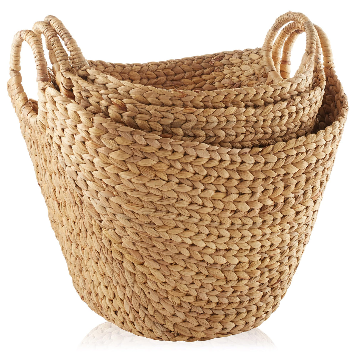 Casafield Set Of 3 Multipurpose Boat Baskets With Handles - Natural, W ...