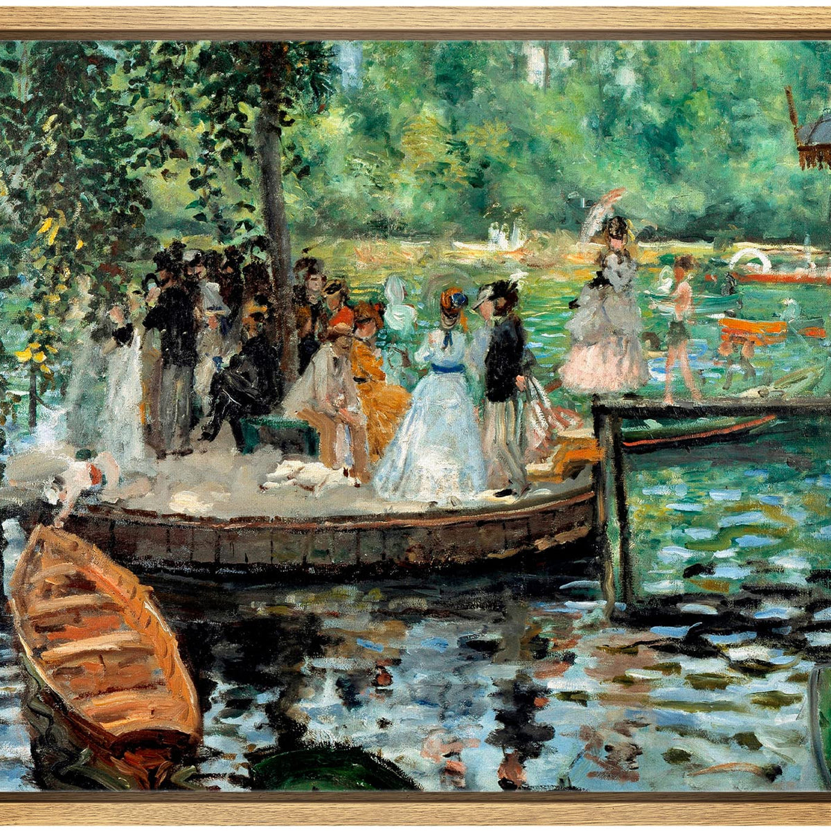 Wall26 - La Grenouillere By Pierre-Auguste Renoir - Framed Canvas Prin ...