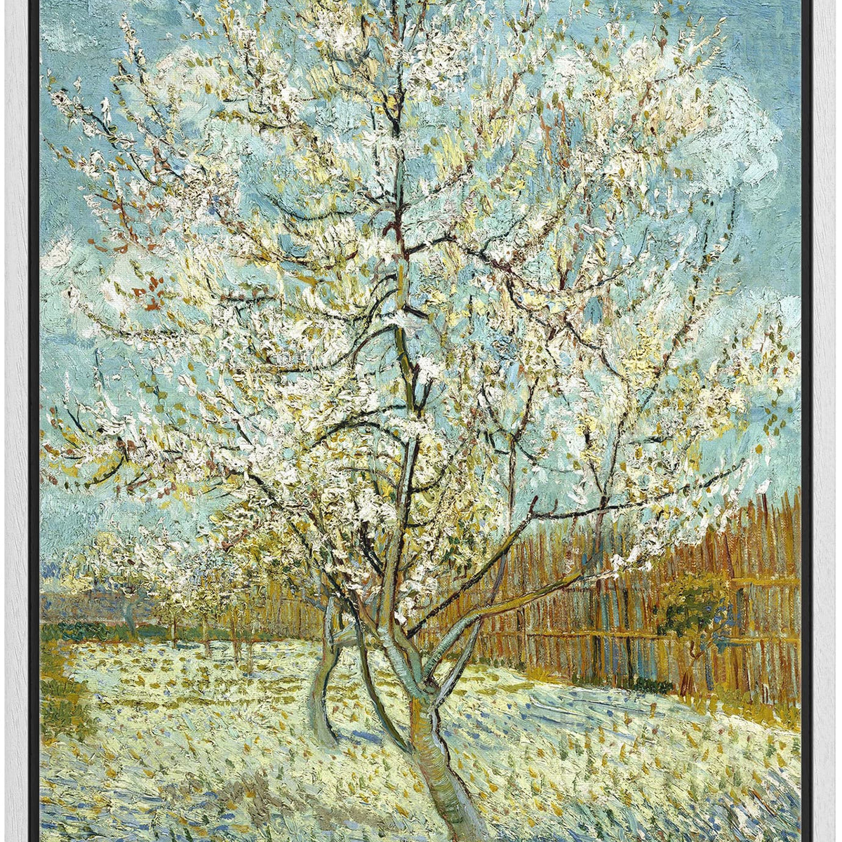 Wall26 The Pink Peach Tree By Vincent Van Gogh - Framed Canvas Print W ...