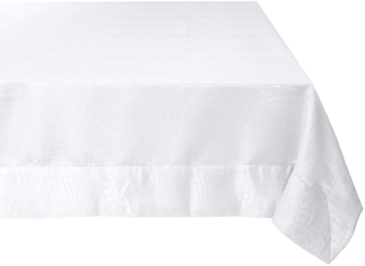 Violet Linen Luxurious Damask Crocodile Design Tablecloths, 70'' X 132 ...