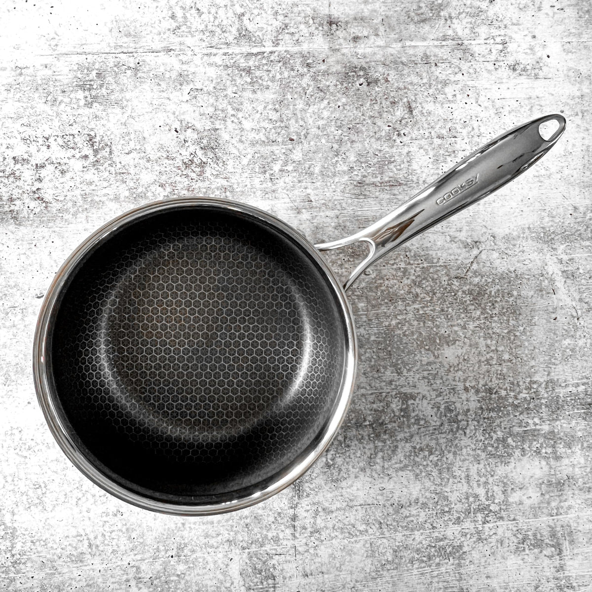 Cooksy 1.5 Quart Hexagon Surface Hybrid Stainless Steel Saucepan With ...
